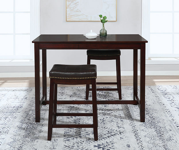 Brooke 36" Walnut Brown Counter-Height Wood Table | Big Lots
