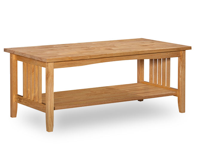 Mission Rustic Brown 1 Shelf Slatted Coffee Table Big Lots