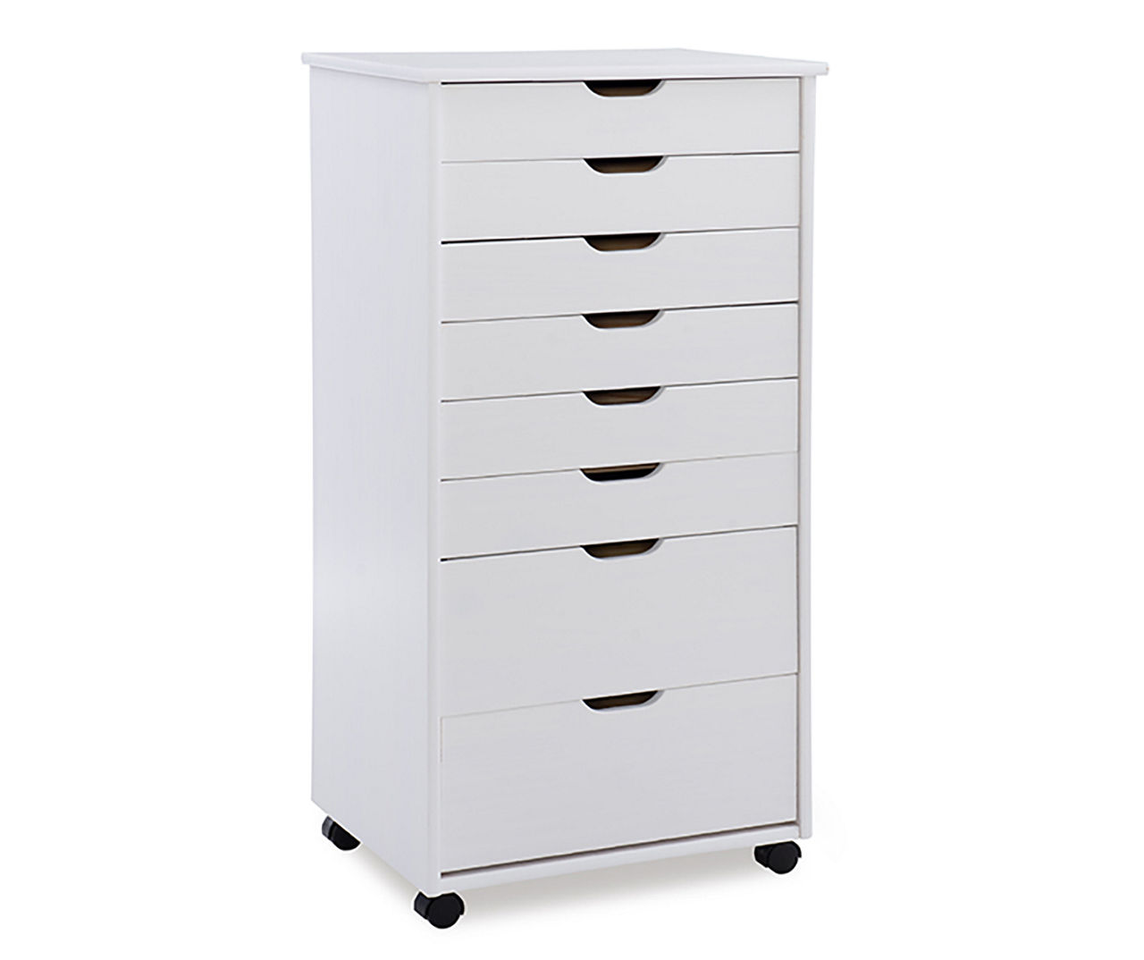 Craft Mate White Wood 8-Drawer Rolling Storage Cart | Big Lots