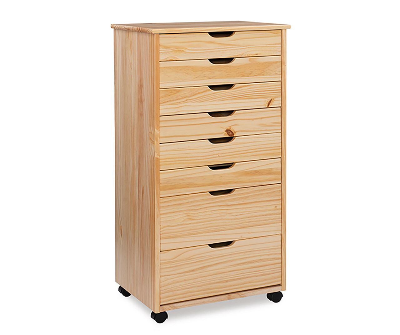 Craft Mate Natural Wood 8-Drawer Rolling Storage Cart | Big Lots