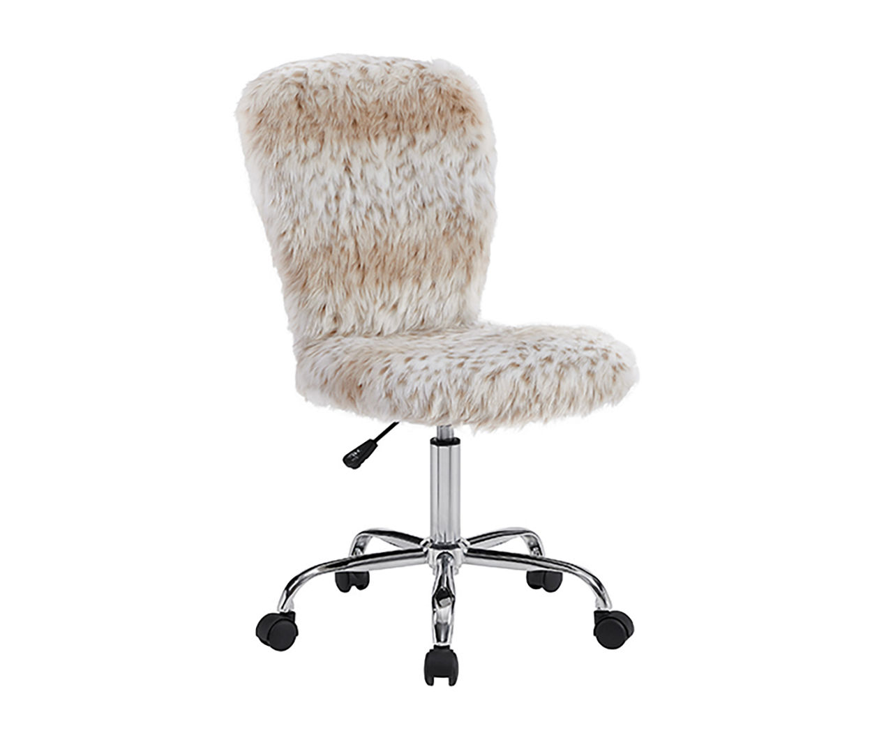 Comfort Home Faux Snow Leopard Fur Swivel Chair | Big Lots