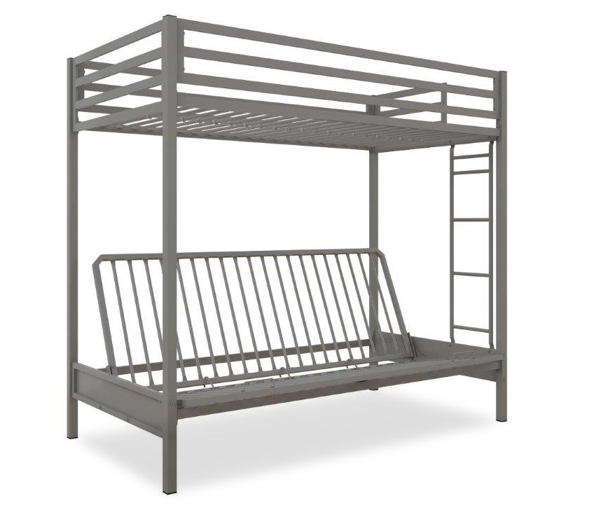 Atwater Living DHP Mason Silver Metal Twin Over Futon Bunk Bed Big Lots