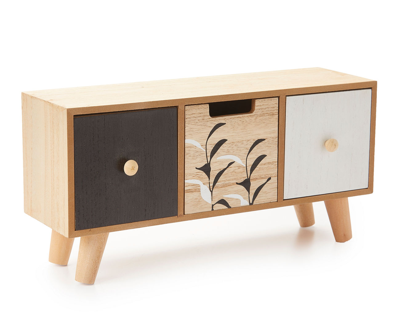 Tricolor Wood Storage Box | Big Lots