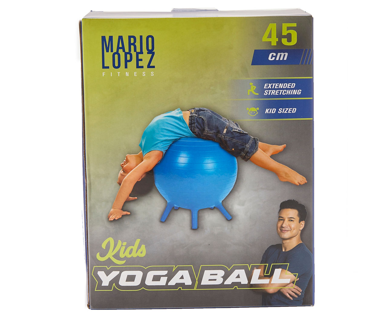 Mario Lopez Fitness 45-cm Blue Skidless Kids' Yoga Ball | Big Lots