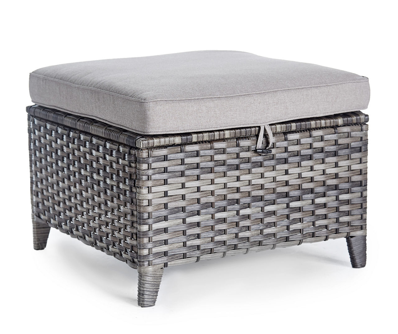 Real Living Rockbridge Gray All-Weather Wicker Cushioned Patio Sofa ...