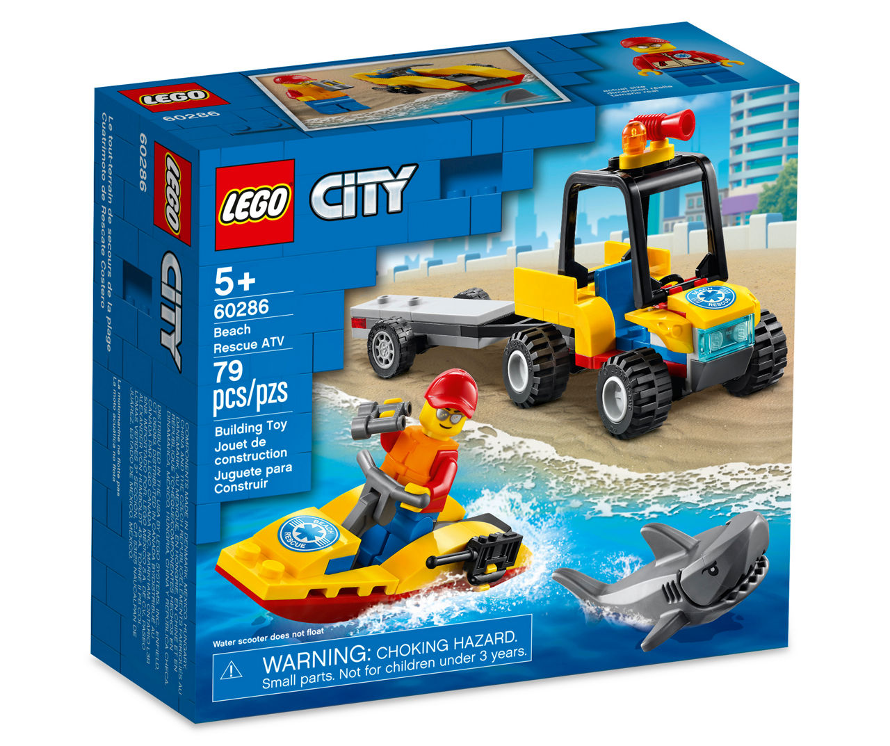 LEGO City Beach Rescue ATV 60286 79-Piece Building Toy | Big Lots
