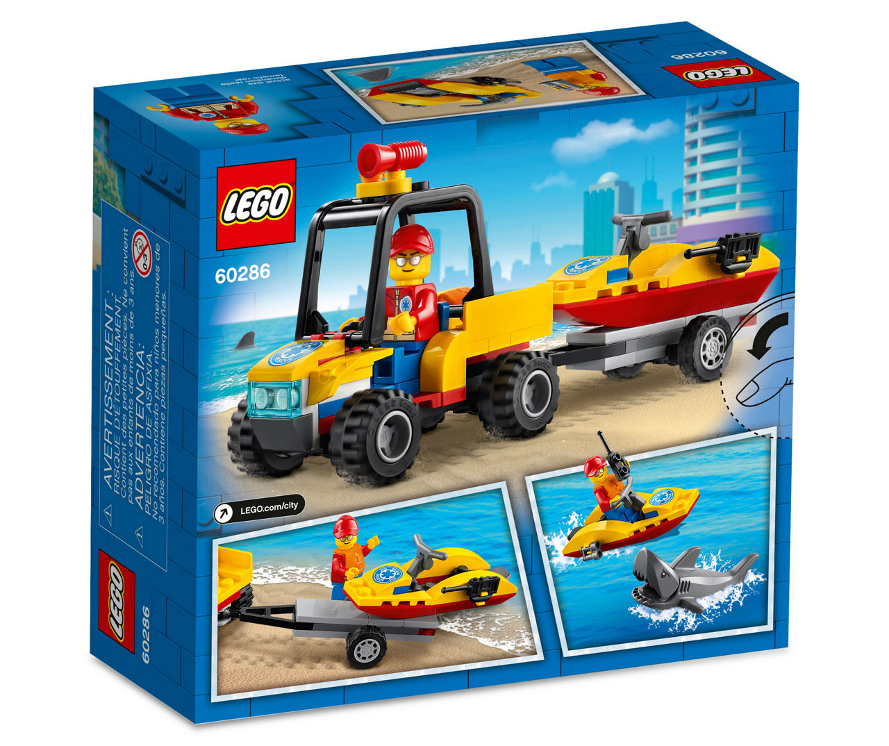 LEGO City Beach Rescue ATV 60286 79-Piece Building Toy | Big Lots