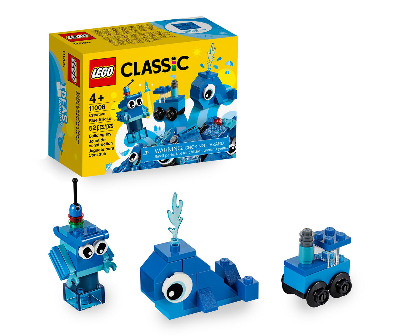 LEGO Classic Creative Blue Bricks 52-Piece 11006 Building Set | Big Lots