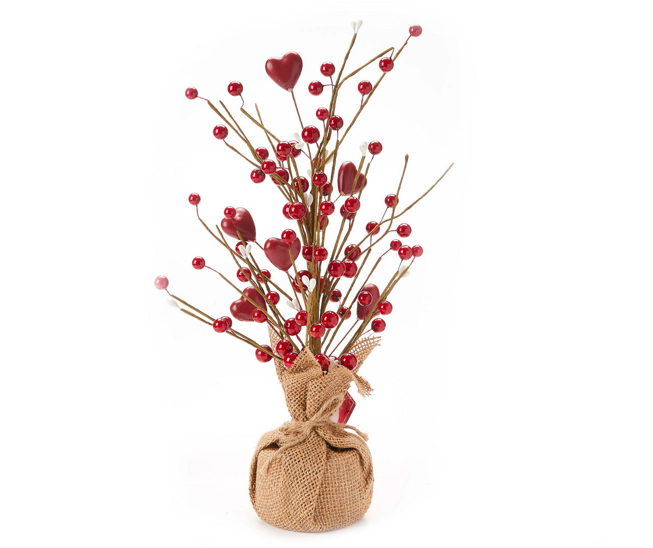 Heart & Berry Twig Tree in Burlap | Big Lots