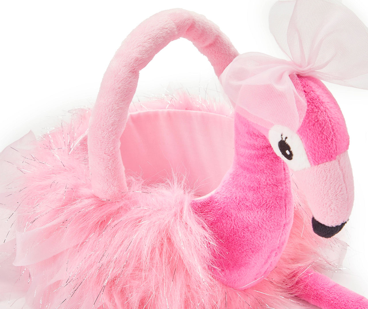 Flamingo Plush Easter Basket | Big Lots