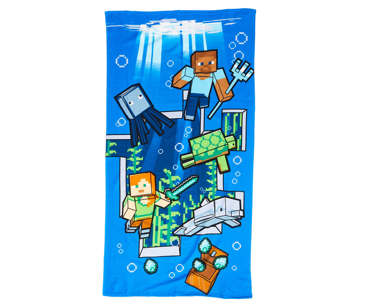 Minecraft Blue Survive Beach Towel | Big Lots