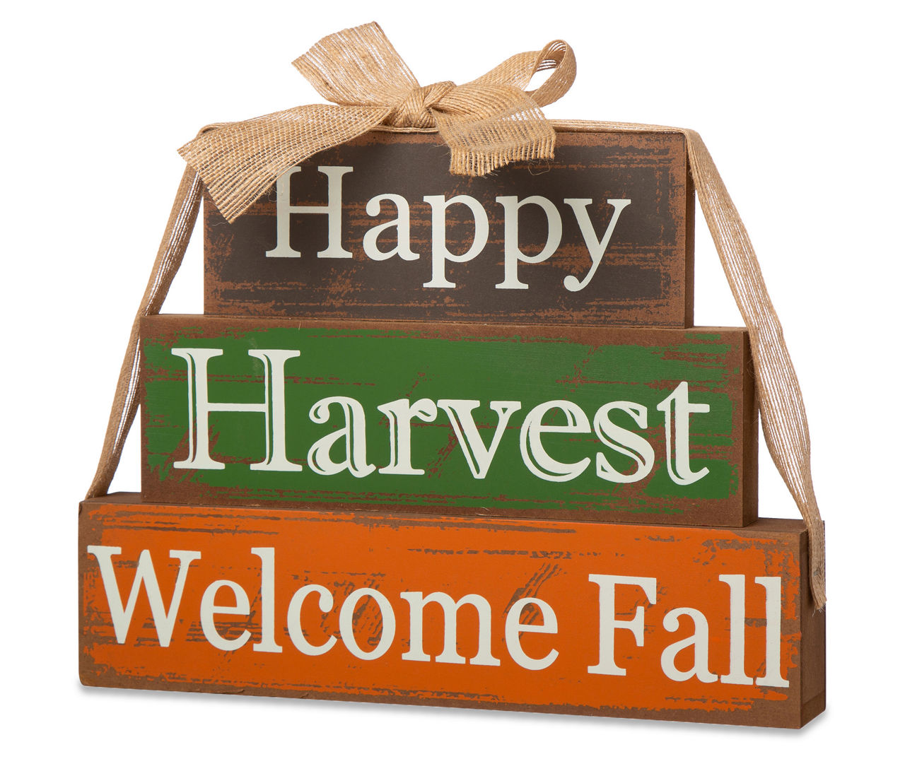 Glitzhome "Happy Harvest" & "Welcome Fall" Letter Block Tabletop Decor ...