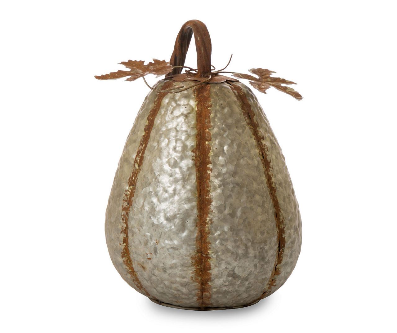 Glitzhome 14" Galvanized Metal Pumpkin | Big Lots