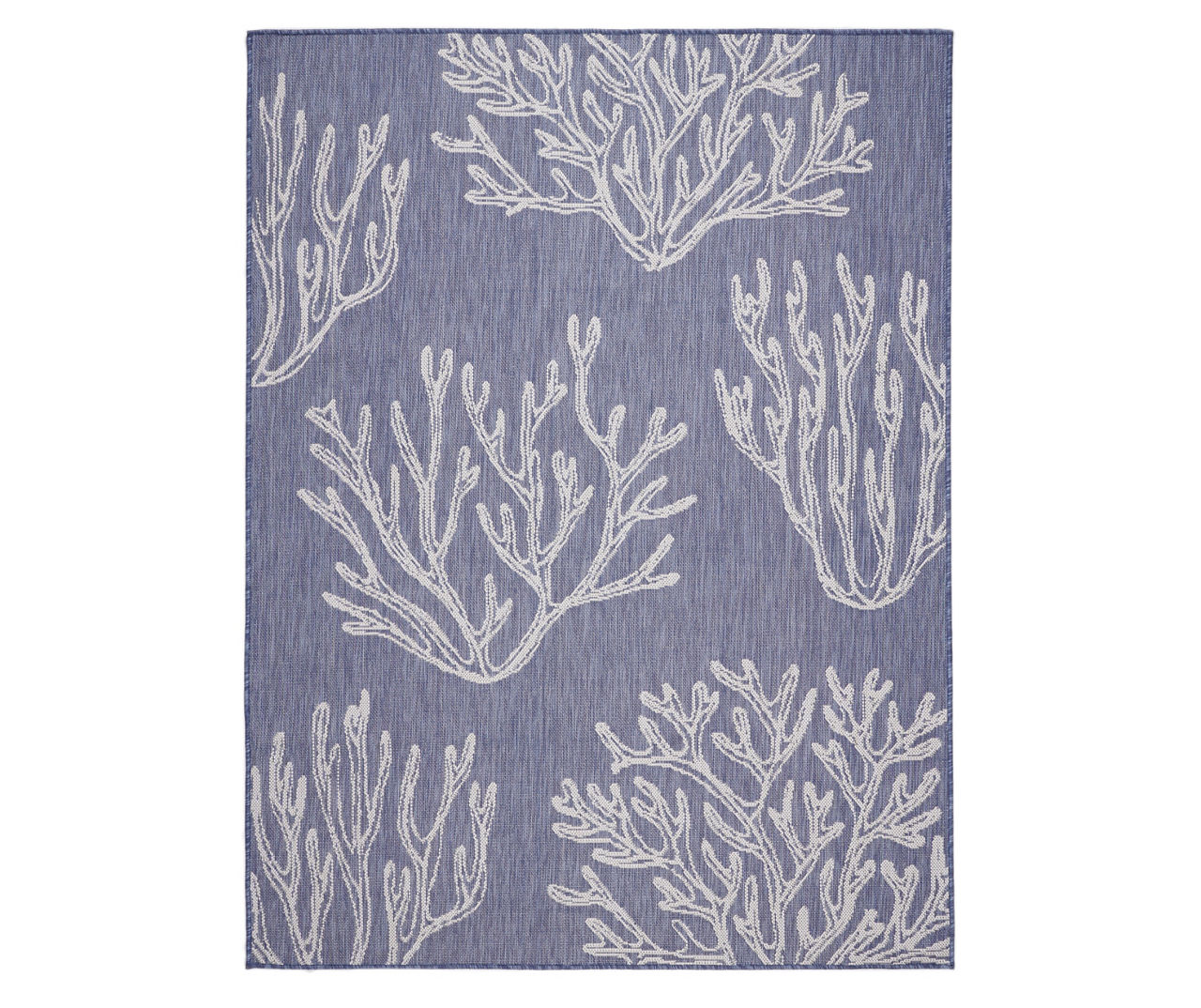 Broyhill Broyhill Blue & White Coral Pattern Indoor/Outdoor Area Rug ...