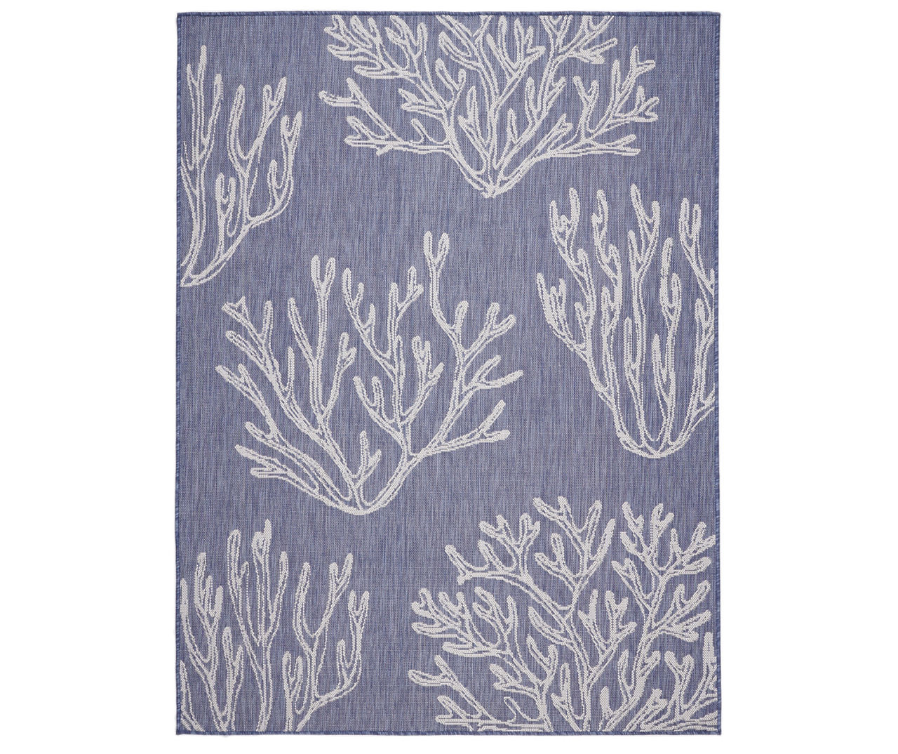 Broyhill Broyhill Blue & White Coral Pattern Indoor/Outdoor Area Rug ...