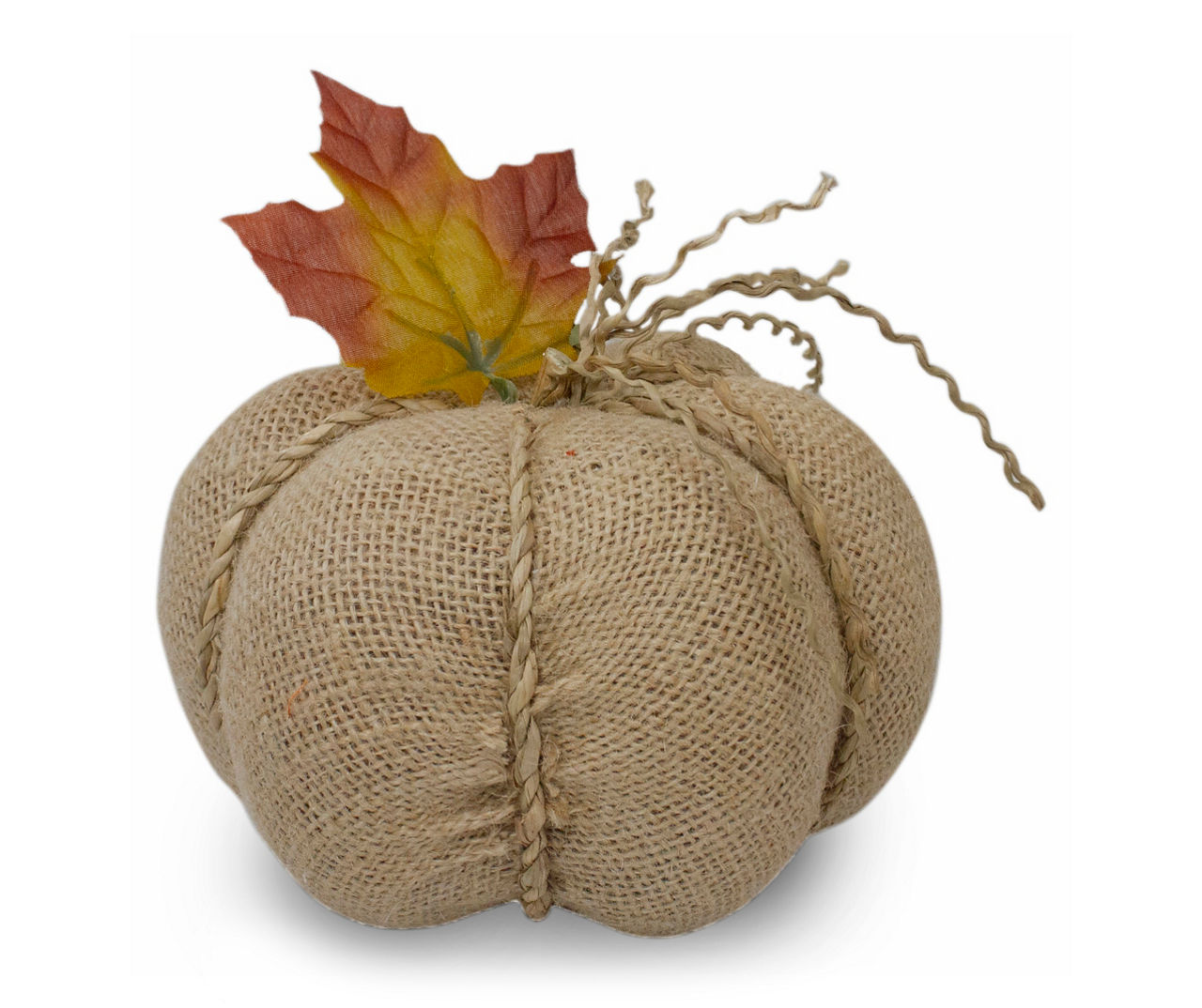 Northlight 3.5" Burlap & Rope Plush Pumpkin | Big Lots