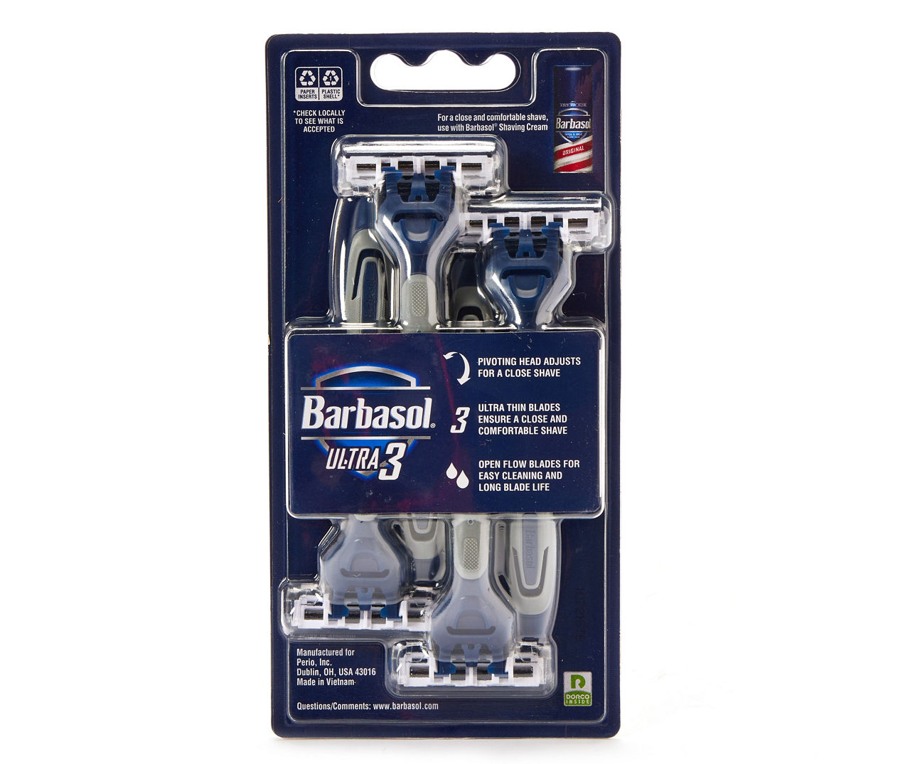 Barbasol Ultra 3-Blade Razors, 4-Pack | Big Lots