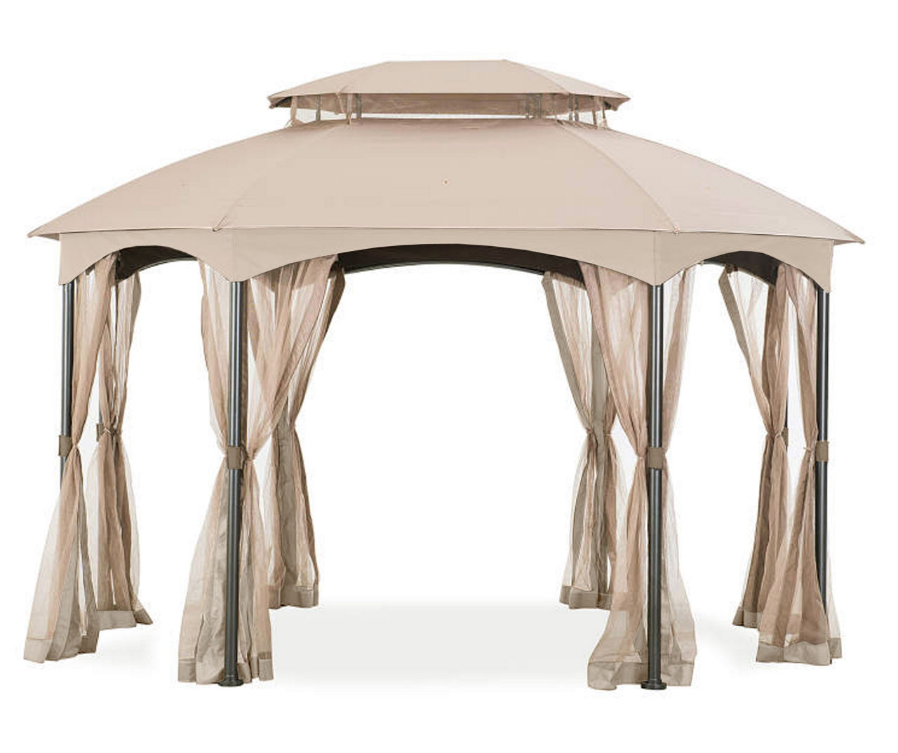 Garden Winds Manhattan Gazebo Beige Replacement Riplock Canopy & Side ...