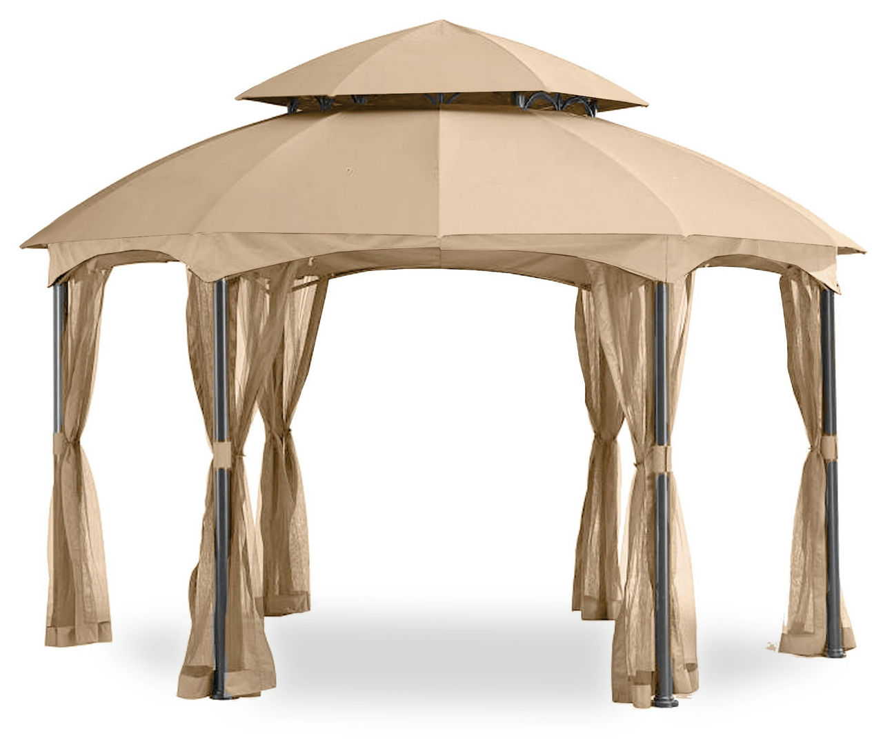 Garden Winds Heritage Gazebo Beige Replacement Riplock Canopy & Side ...