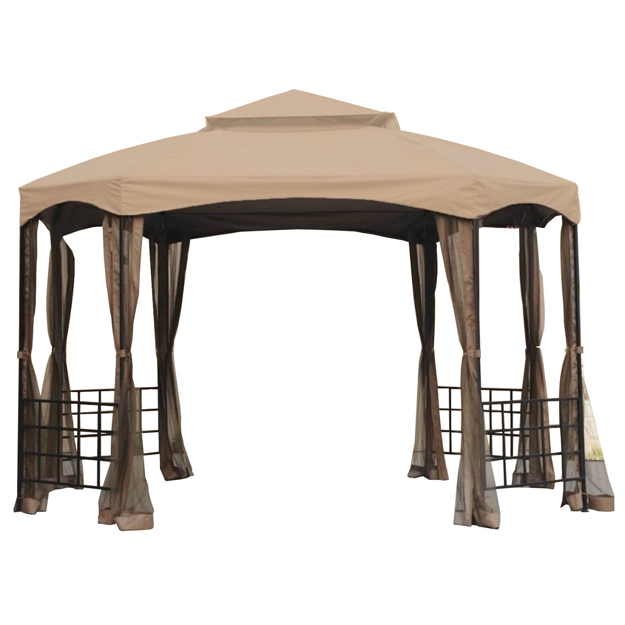 Garden Winds Sienna Octagon Gazebo Beige Replacement Riplock Canopy ...
