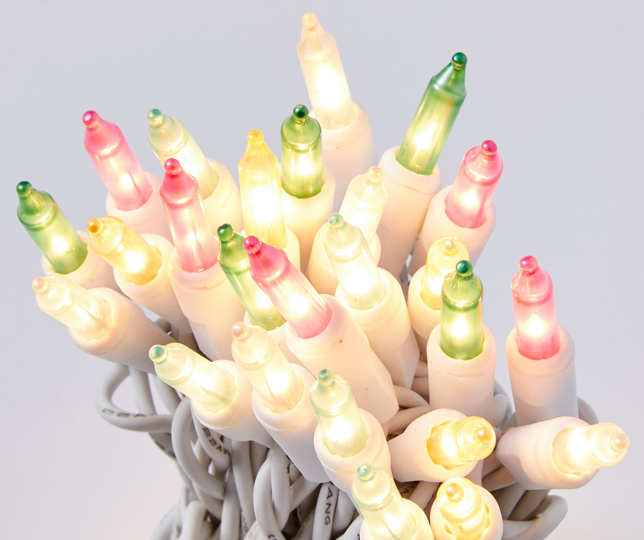 Real Living Easter Brights Pastel Mini Light Set with White Wire, 50 ...