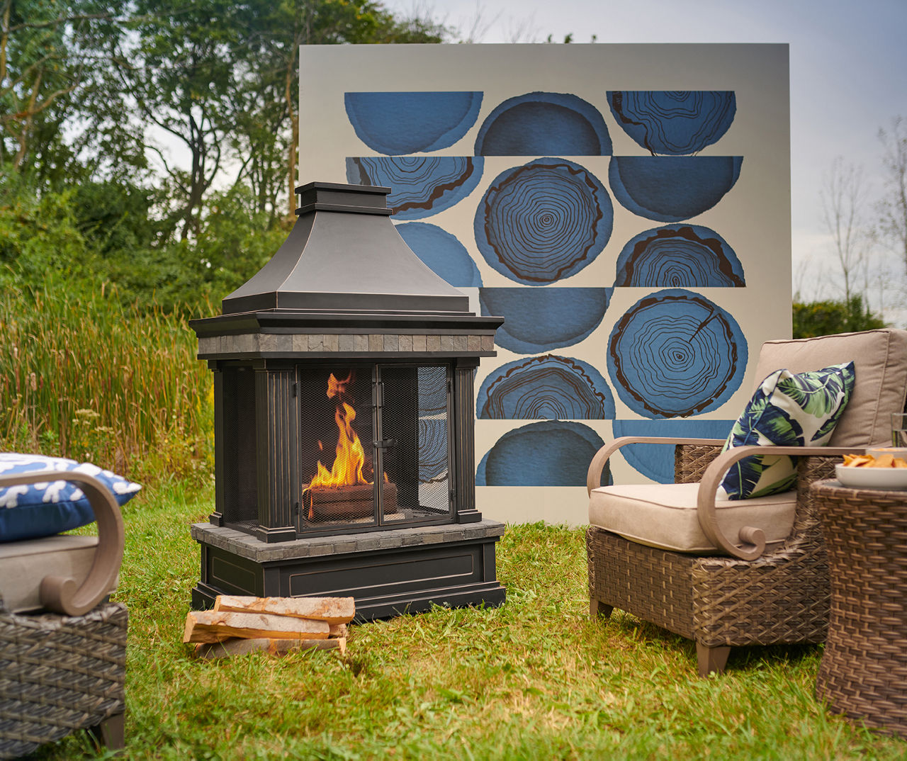 Broyhill 56.3 Eastlake Wood Burning Fireplace Big Lots