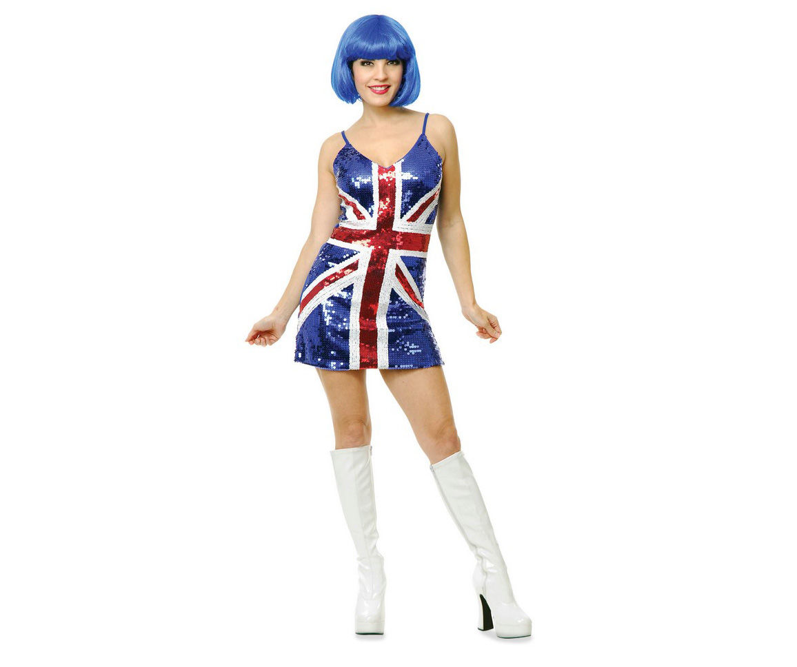 Women's X-Large Sequined British Flag Dress Costume | Big Lots