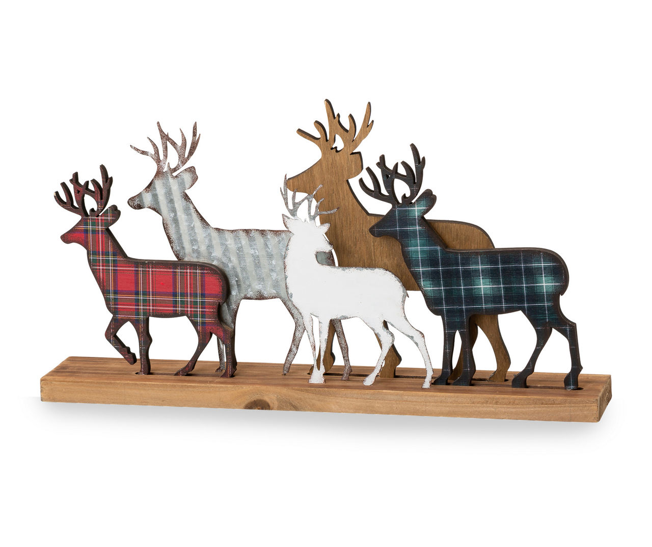 Glitzhome 10" Multicolor Galvanized Reindeer Décor | Big Lots