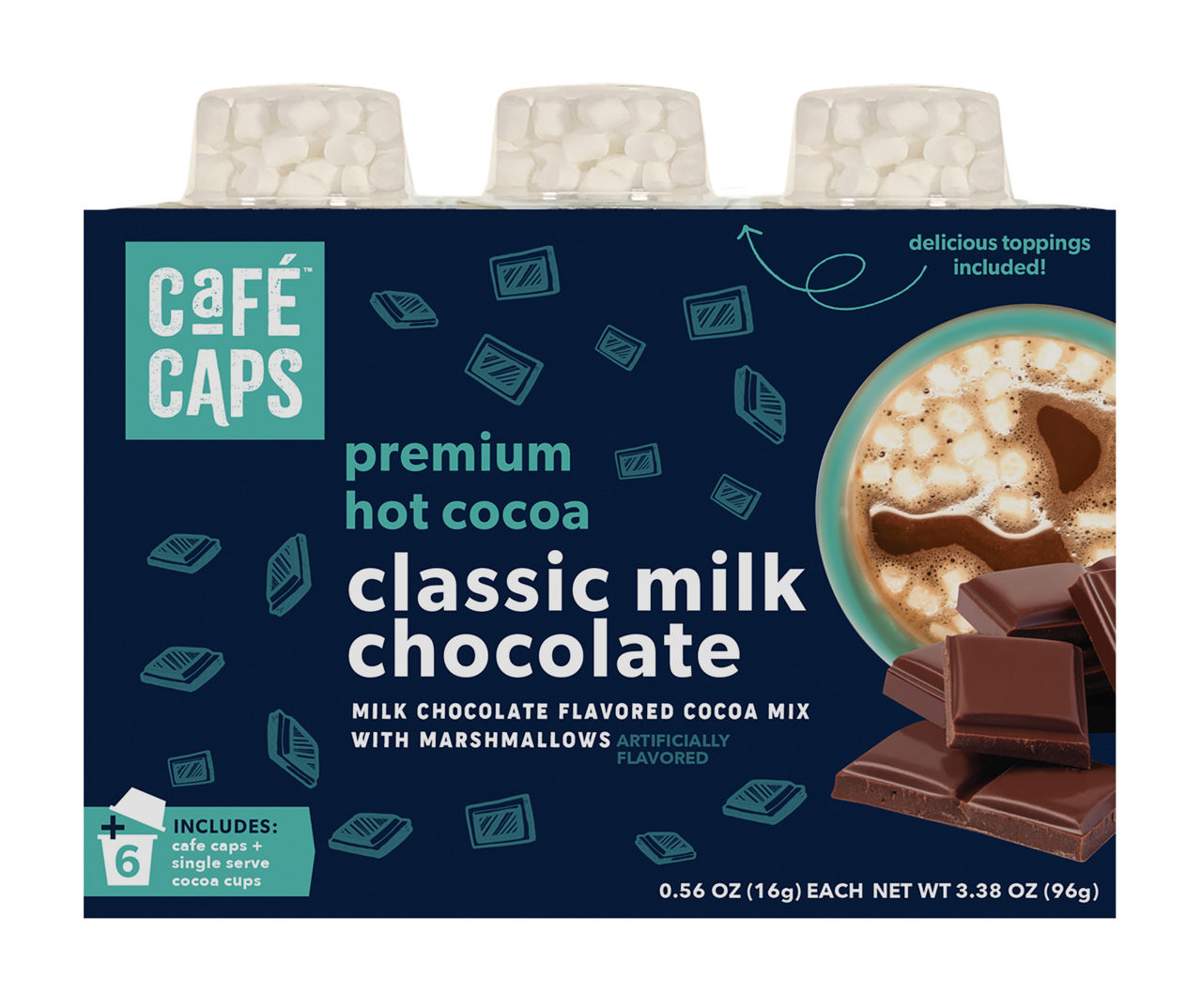 Cafe Caps Classic Milk Chocolate Hot Cocoa Mix, 6-Pack | Big Lots