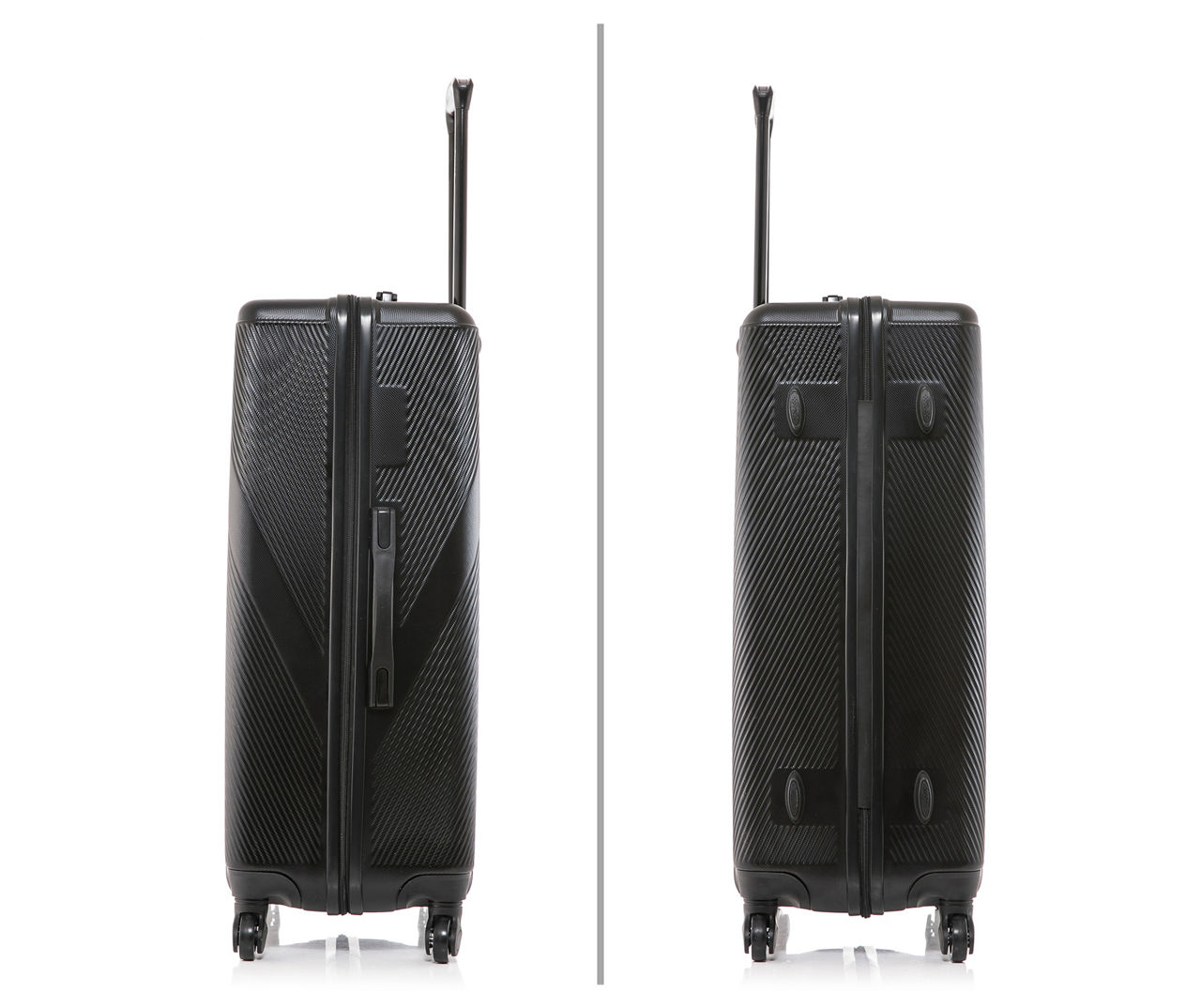 DUKAP Discovery Black 28" Diagonal-Ridge Hardside Spinner Suitcase ...