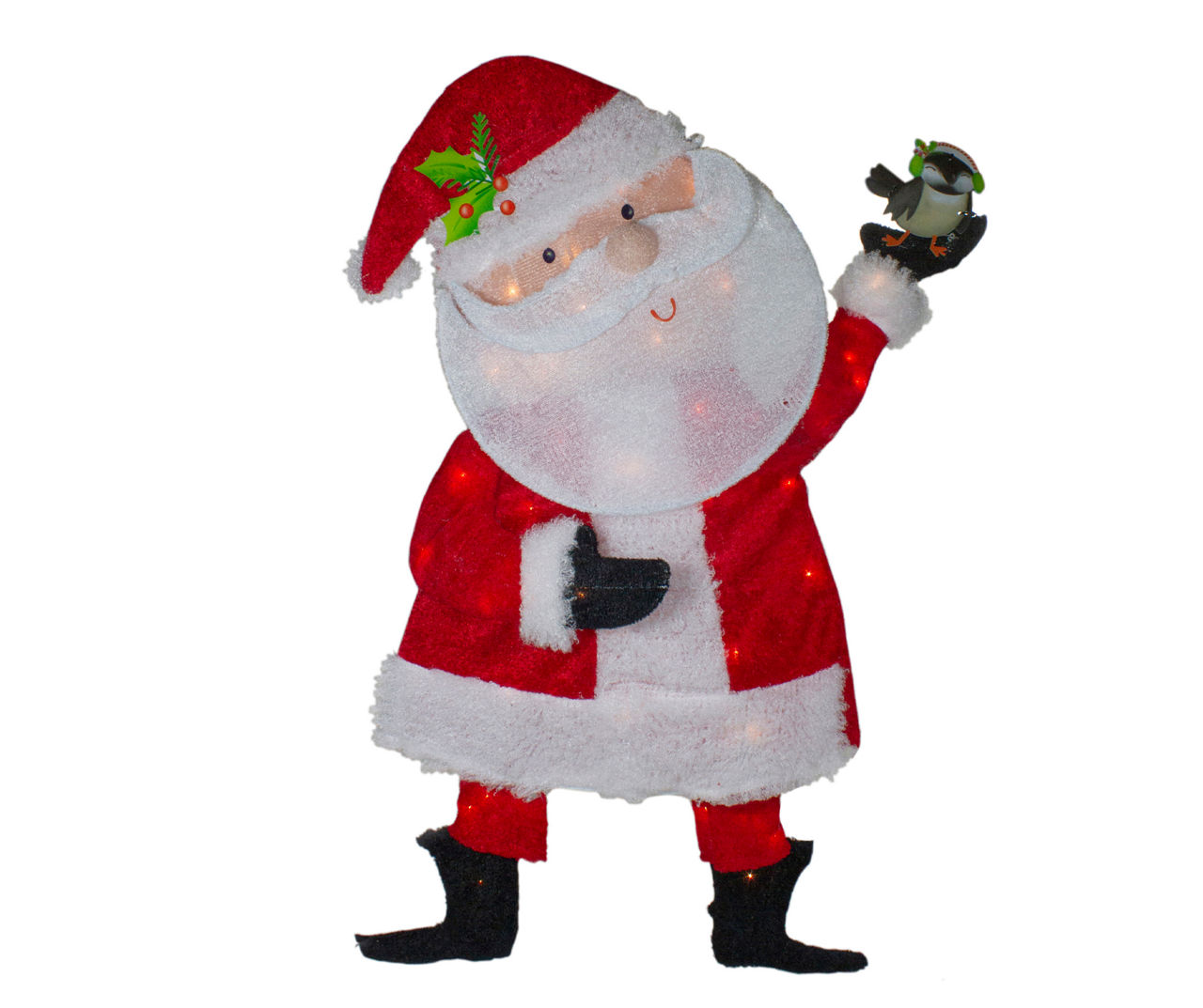 Northlight 32" Chenille Light-Up Outdoor Santa Claus Décor | Big Lots