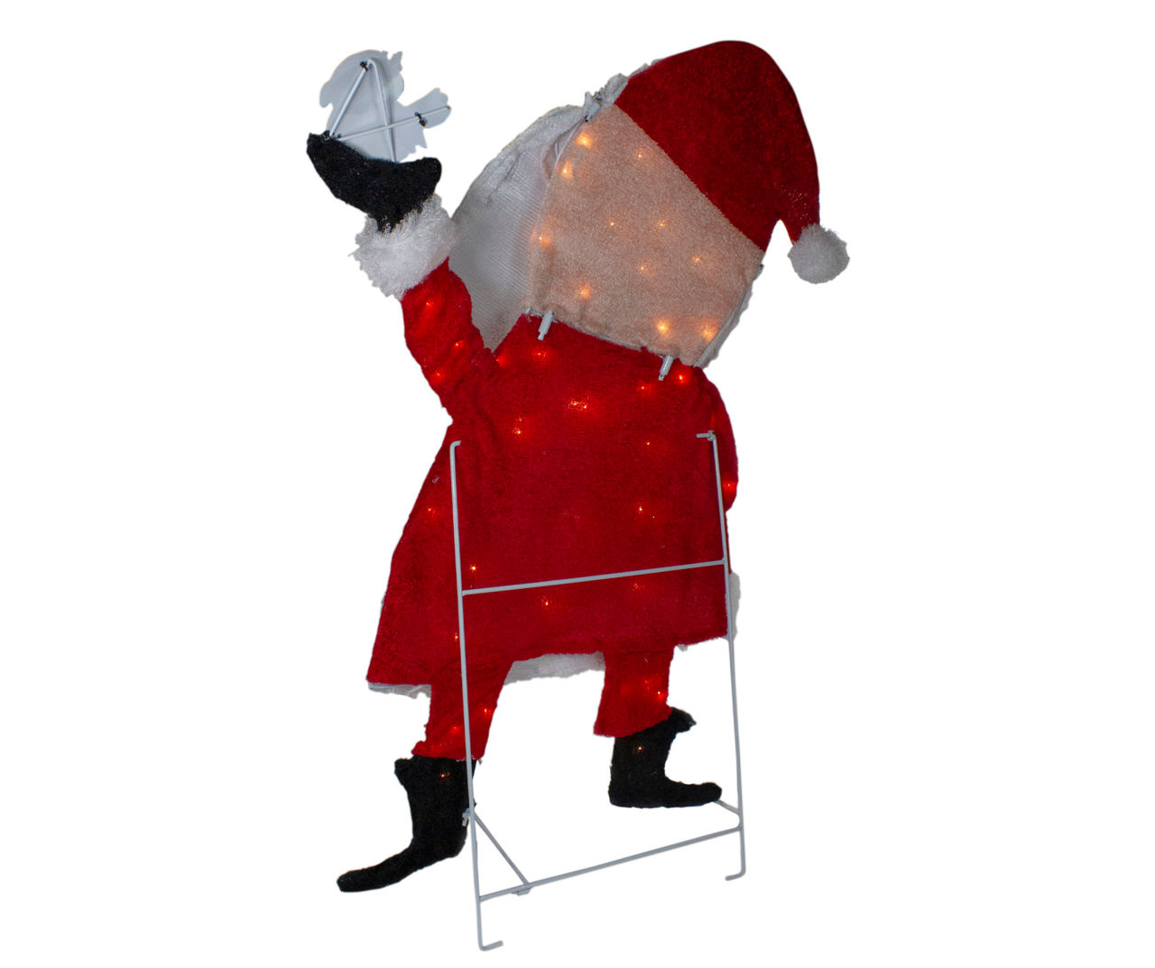 Northlight 32" Chenille Light-Up Outdoor Santa Claus Décor | Big Lots