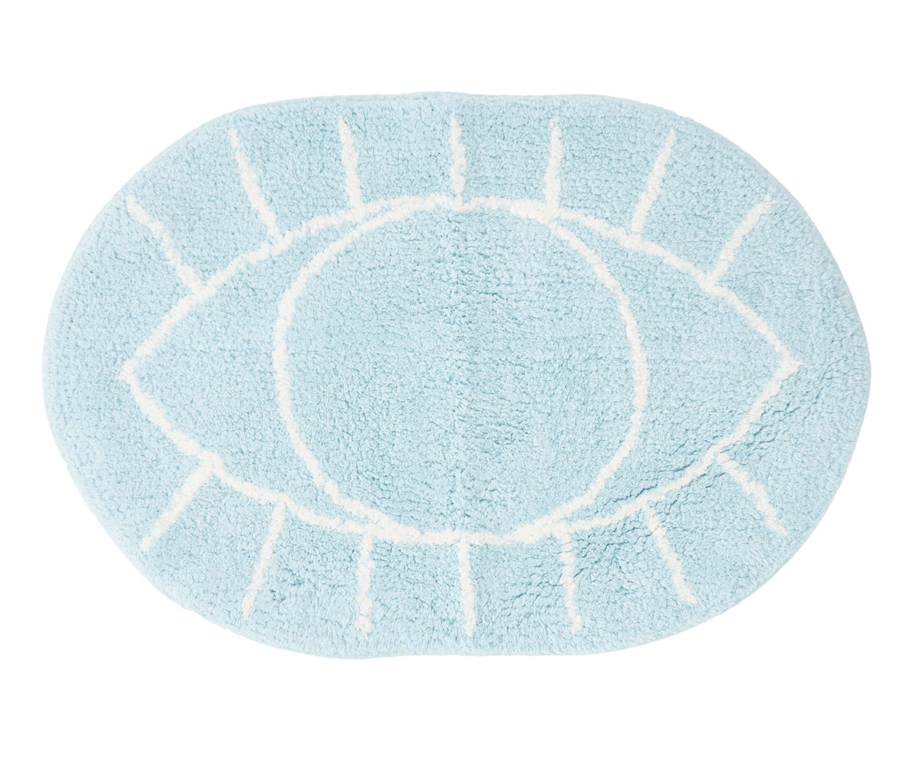 Pale Blue & White All-Seeing Eye Bath Rug | Big Lots