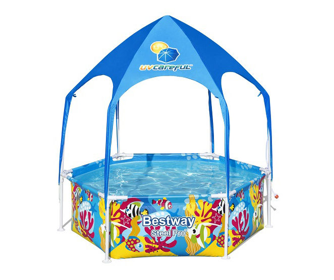 Bestway Steel Pro UV Careful 6' x 20" Splash-In-Shade Play Pool | Big Lots