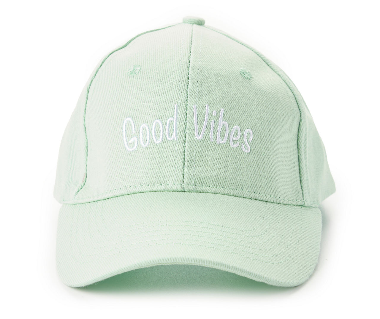 "Good Vibes" Sage Green Embroidered Baseball Cap | Big Lots