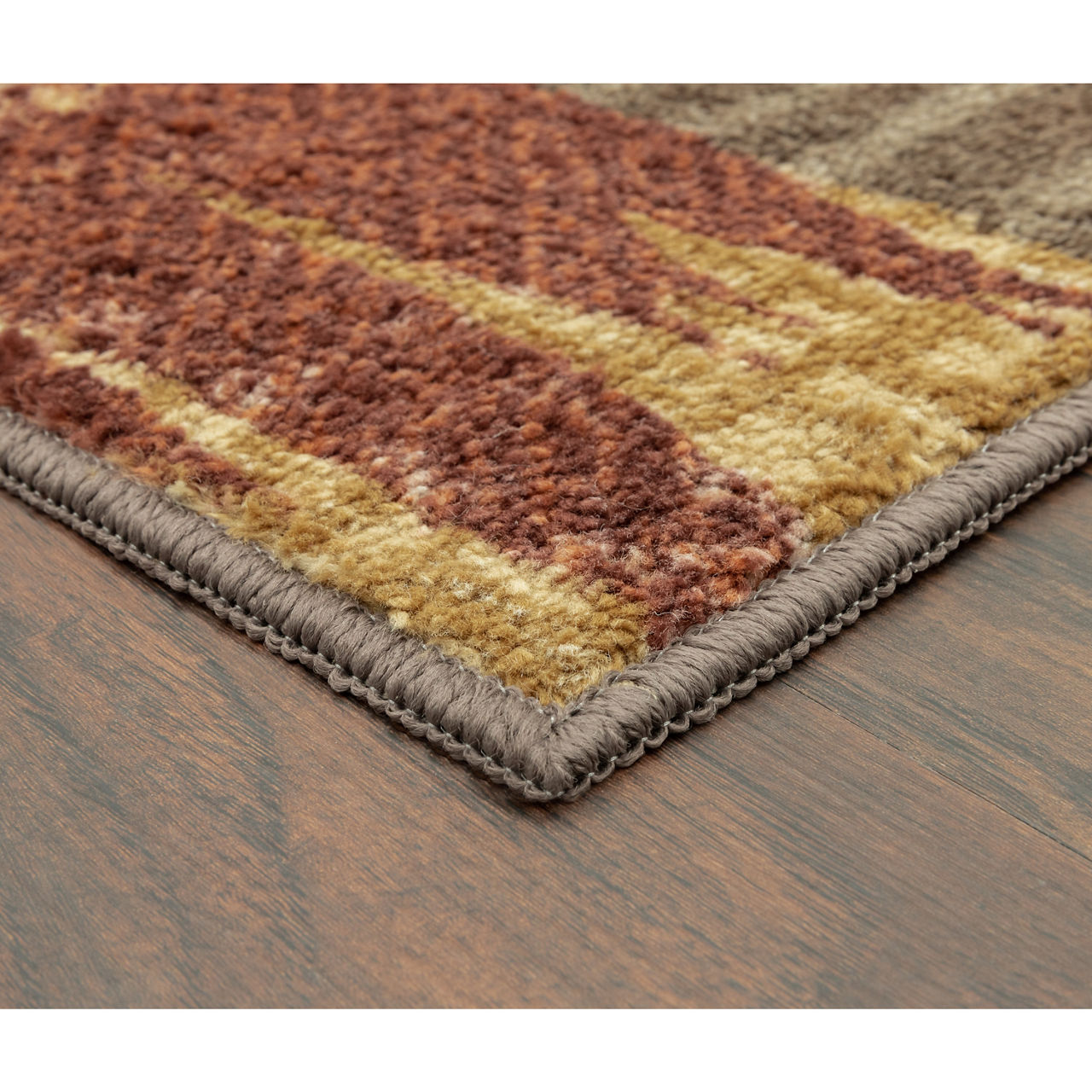Broyhill Brown & Red Abstract Patchwork Area Rug, (20" x 34") | Big Lots