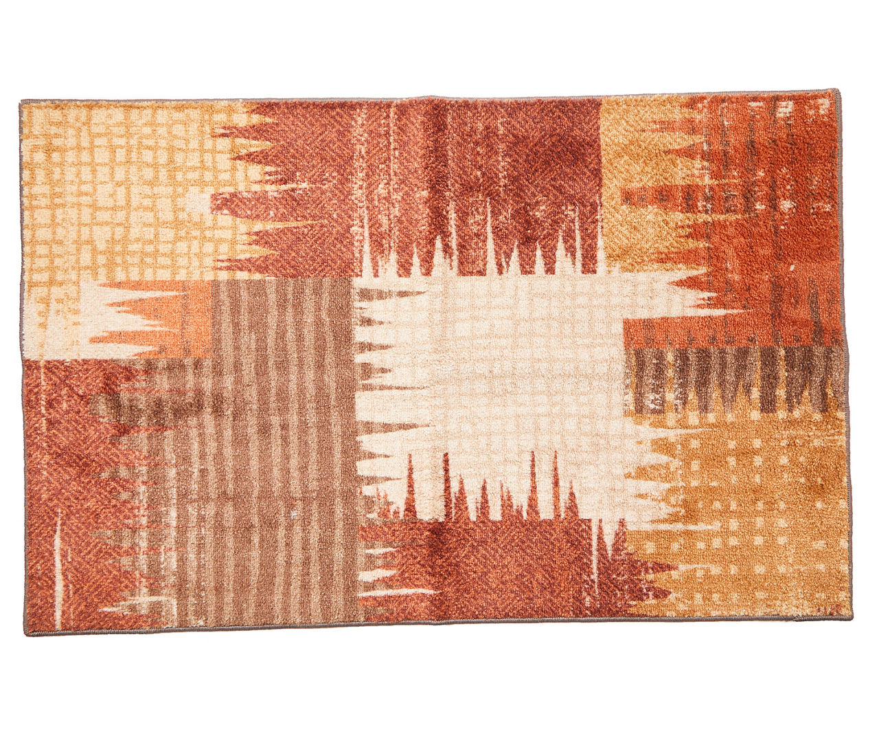 Broyhill Broyhill Brown & Red Abstract Patchwork Accent Rug | Big Lots