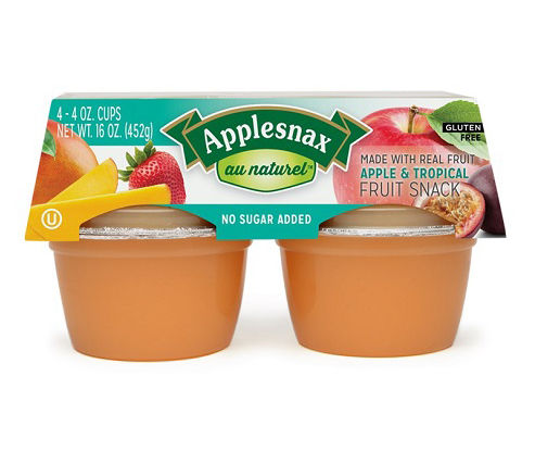 Applesnax Tropical Unsweetened Applesauce, 4-Pack | Big Lots