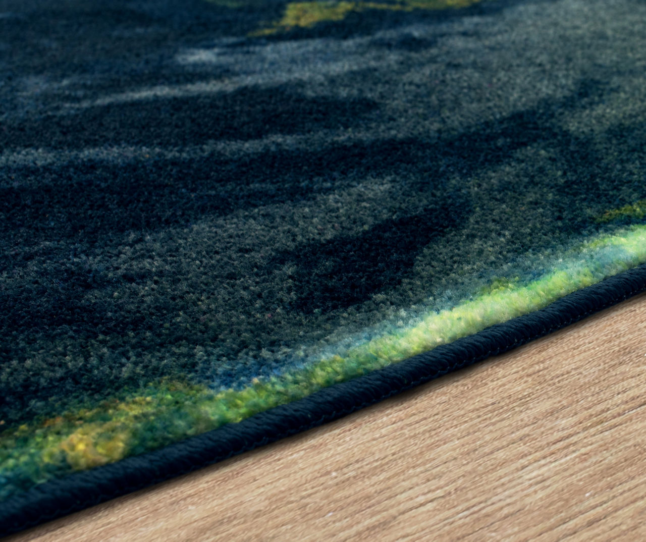 Mohawk Navy Western Hemisphere Earth Round Area Rug, (5') | Big Lots