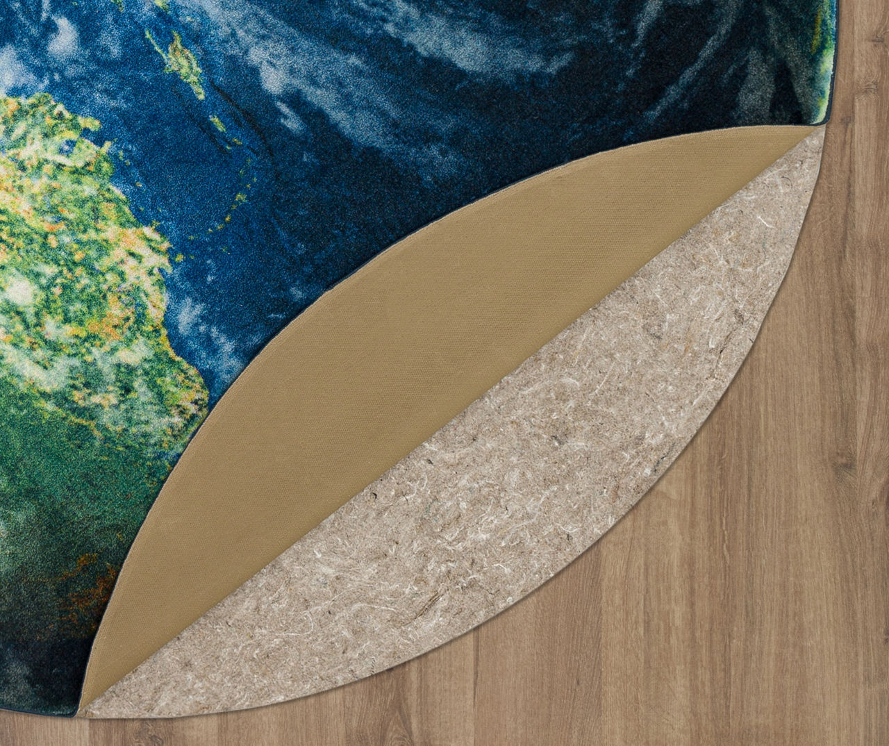 Mohawk Navy Western Hemisphere Earth Round Area Rug, (5') | Big Lots