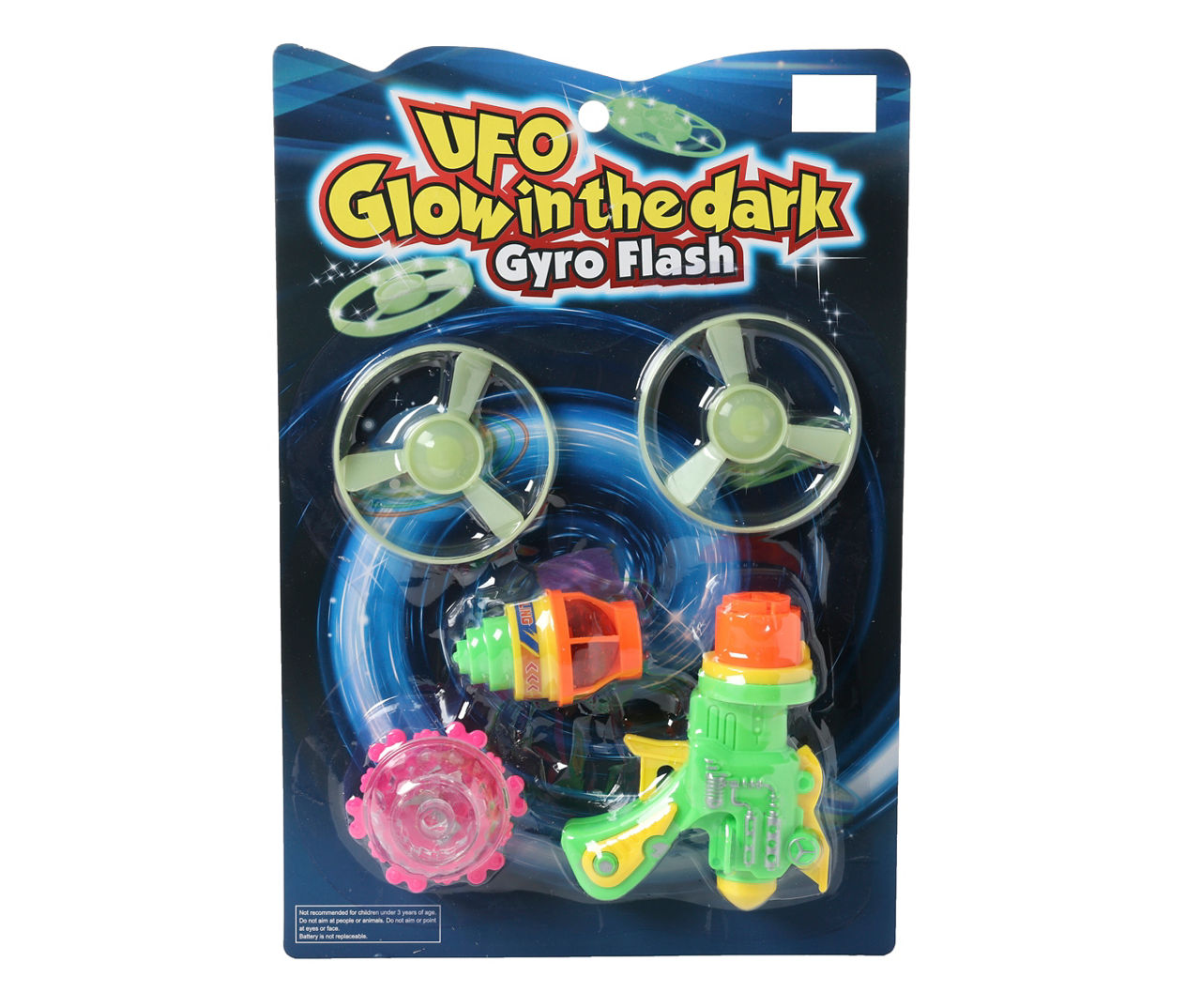 Green Glow-in-the-Dark UFO Gyro Flash Play Set | Big Lots