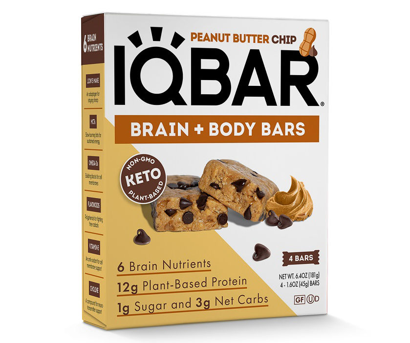 IQ BAR Peanut Butter Chip Brain + Body Bars, 4-Pack | Big Lots
