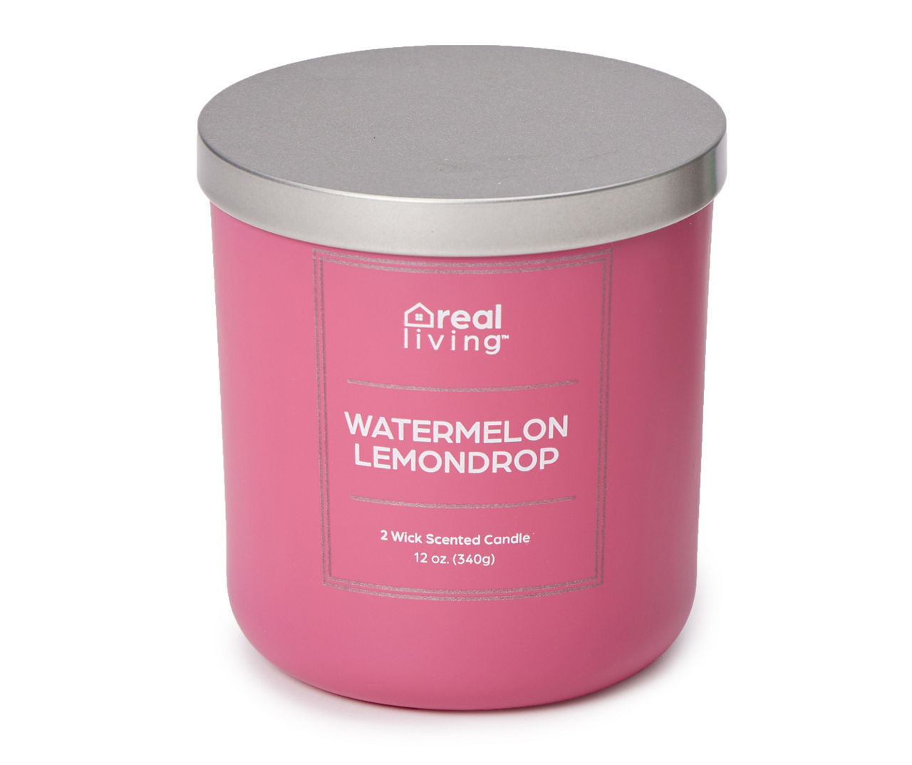 Real Living Watermelon Lemondrop Pink Jar Candle, 12 Oz. | Big Lots
