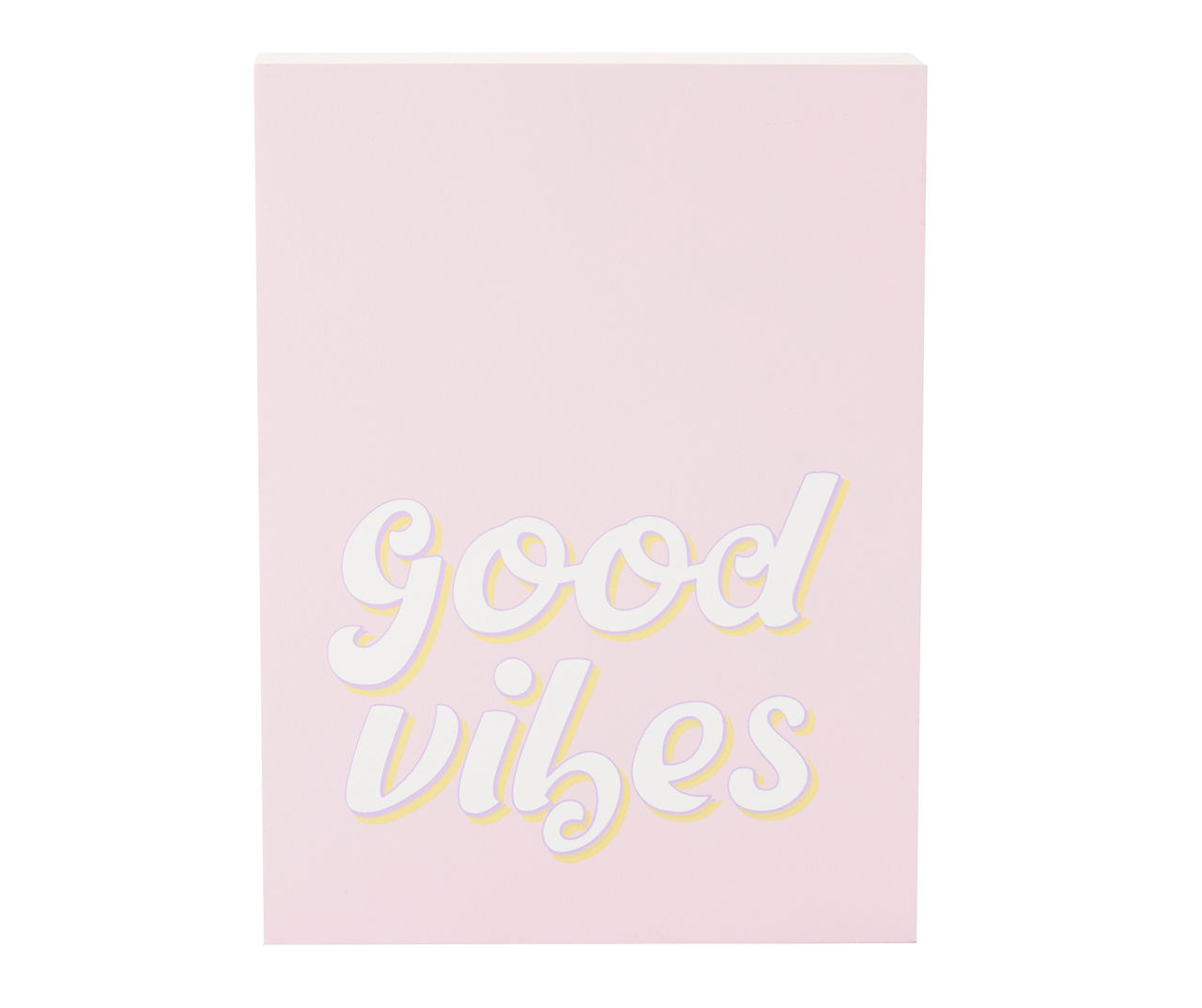 "Good Vibes" Pink Box Plaque | Big Lots