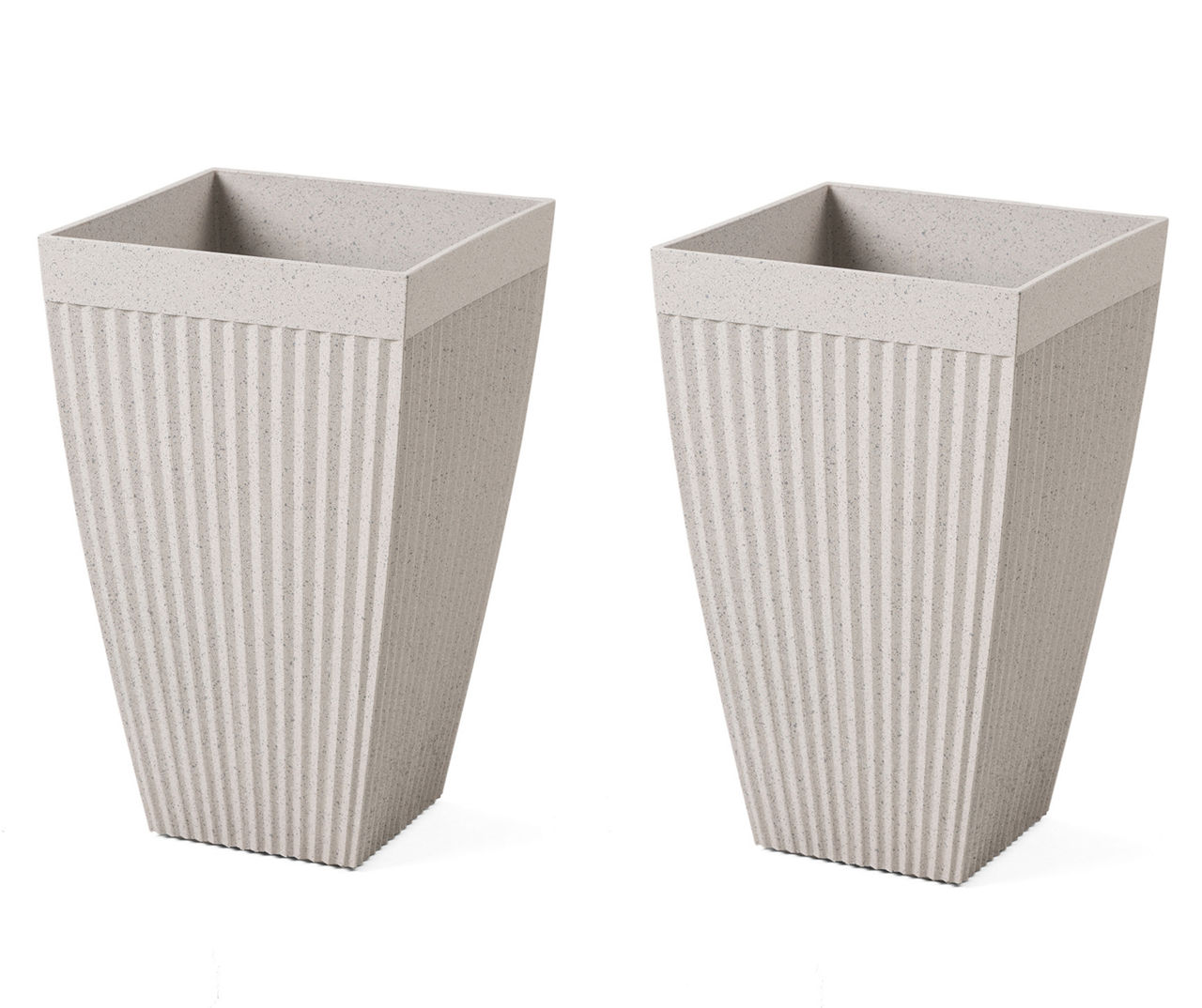 Glitzhome Glitzhome 22.75" Fluted Plastic Planters, 2-Pack | Big Lots