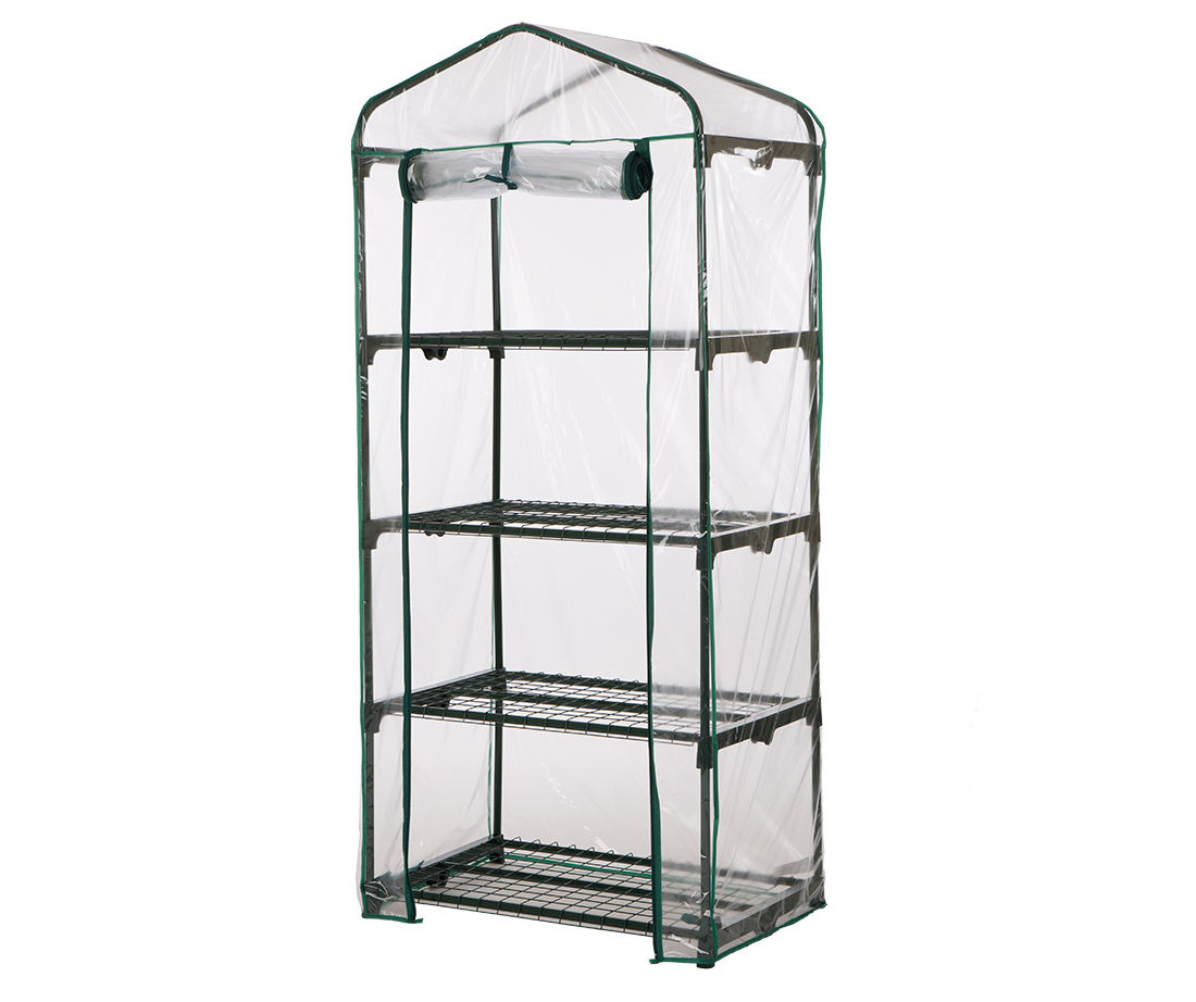 Glitzhome 61" PVC & Metal 4-Tier Mini Greenhouse | Big Lots
