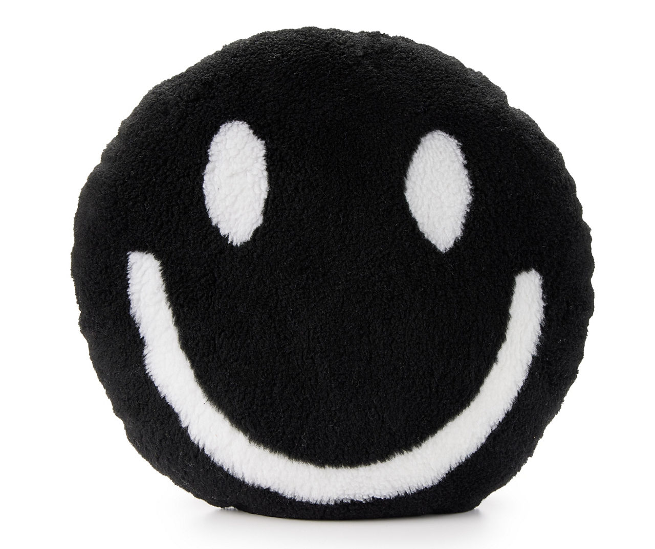 Black & White Smiley Face Round Throw Pillow | Big Lots