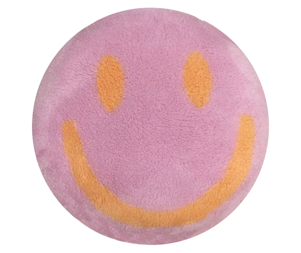Pink & Yellow Smiley Face Round Throw Pillow | Big Lots