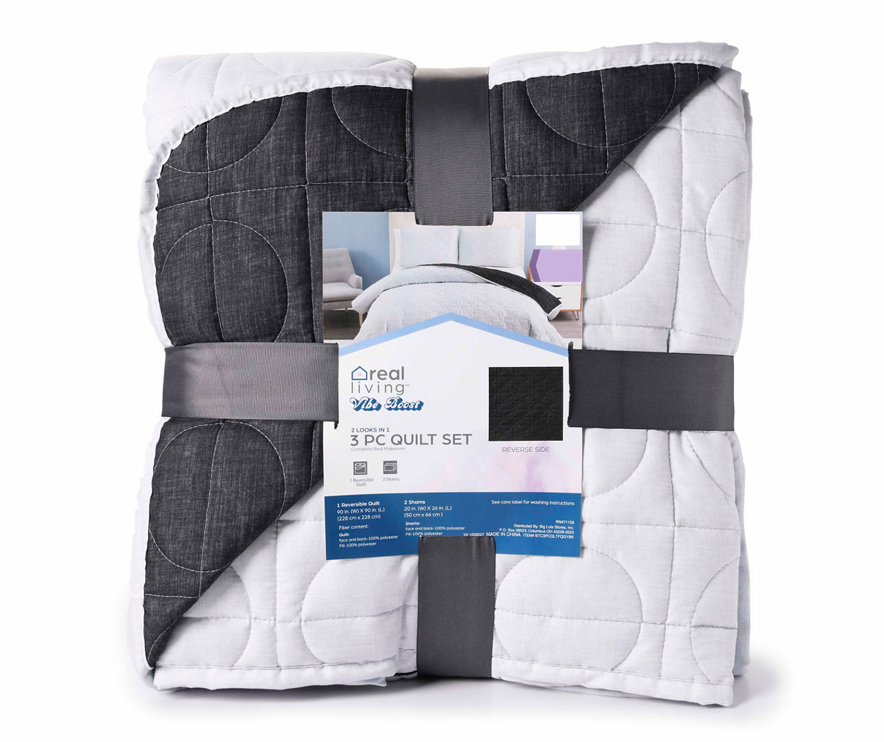 Real Living Real Living Circle Microfiber Quilt Set | Big Lots
