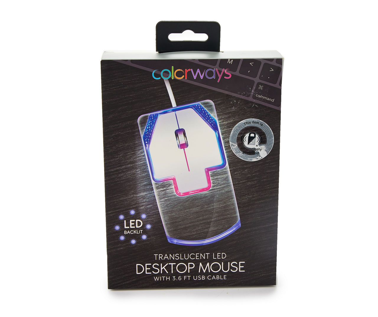 Colorways Purple Translucent LED Wired Desktop Mouse | Big Lots